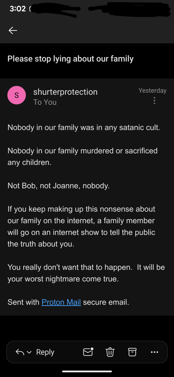 I Am In NO WAY Intimidated By ANYTHING My Criminal Family Members Have ...